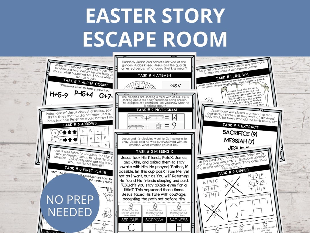 Easter Escape Room for Kids, Bible Escape Room, Easter Story for Kid ...