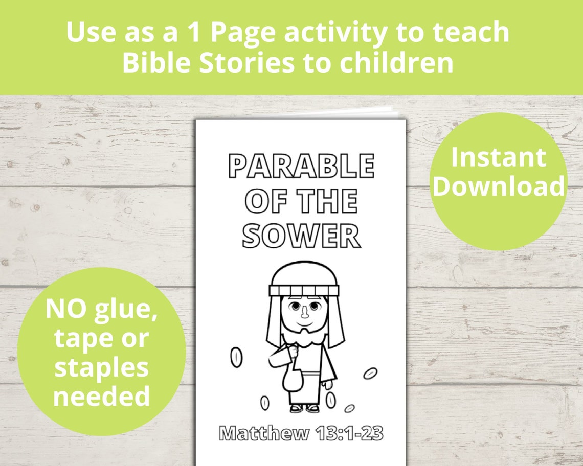 Parable of the Sower for Kids, Jesus Parables, Bible Story Activity ...