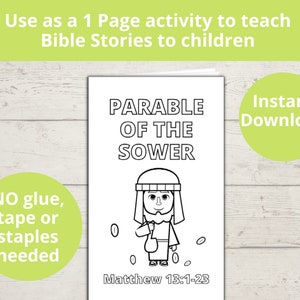 Parable of the Sower for Kids, Jesus Parables, Bible Story Activity ...