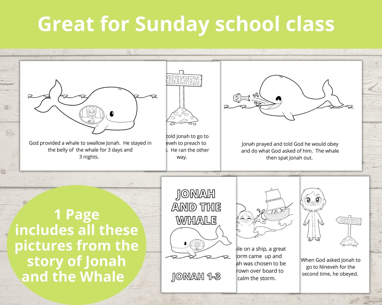 Jonah and the Whale Sunday School Craft, Old Testament Bible Story ...