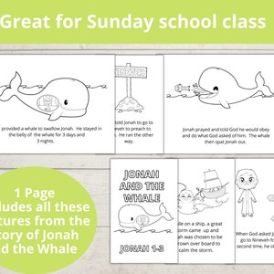 Jonah and the Whale Sunday School Craft, Old Testament Bible Story ...