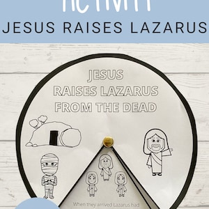 Raising of Lazarus Sunday School Craft, Bible Story Activities, Jesus ...
