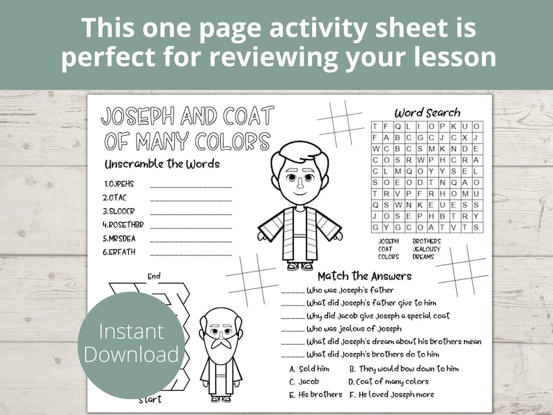 Joseph Coat Many Colors, Bible Activity, Joseph and Coat of Many Colors ...