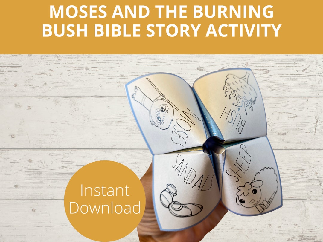 Moses and the Burning Bush Activity, Bible Story Activity, Sunday ...