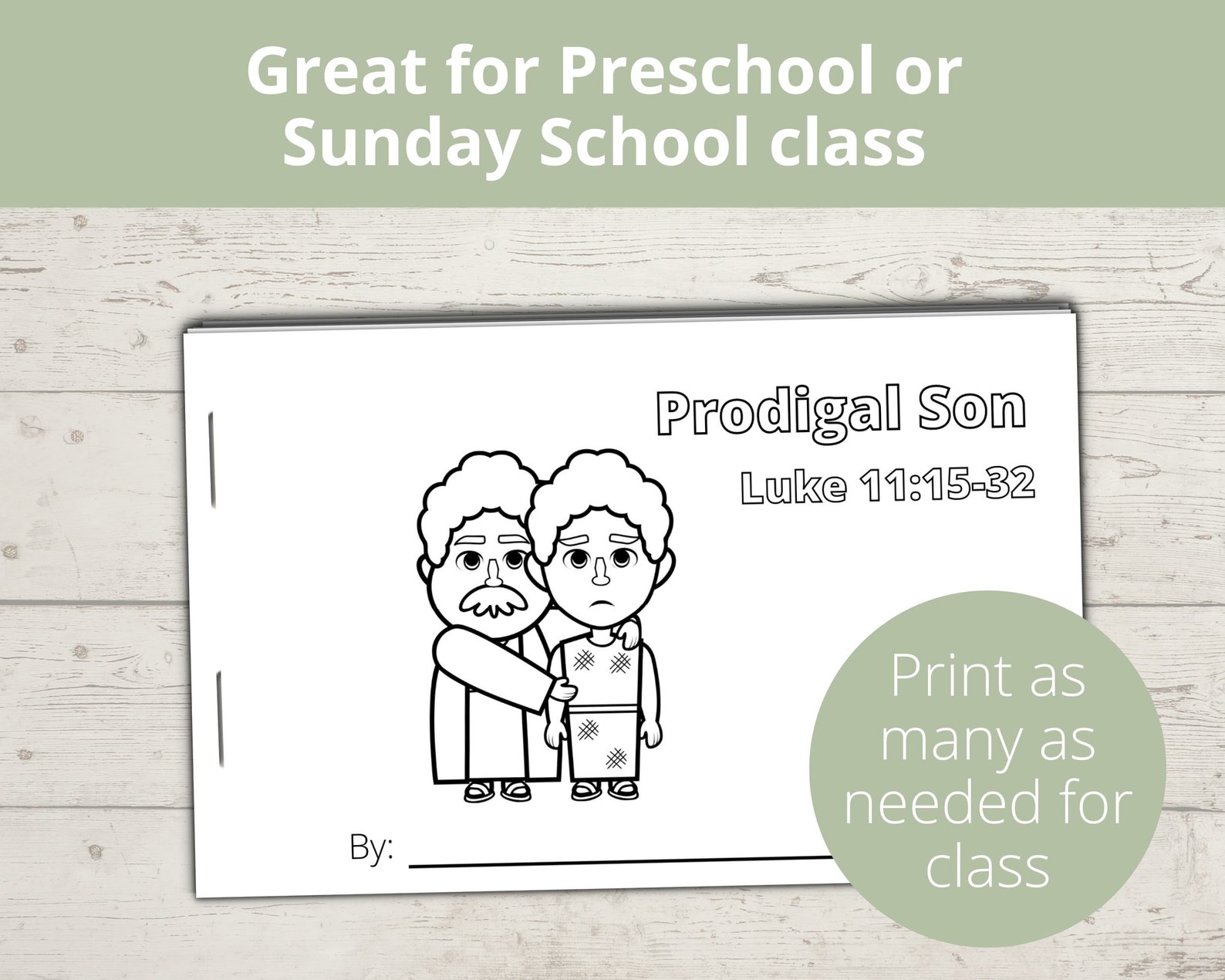 Prodigal Son Craft, Parables of Jesus Printable, Prodigal Son Parable ...