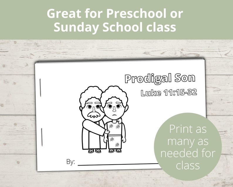 Prodigal Son Craft, Parables of Jesus Printable, Prodigal Son Parable ...