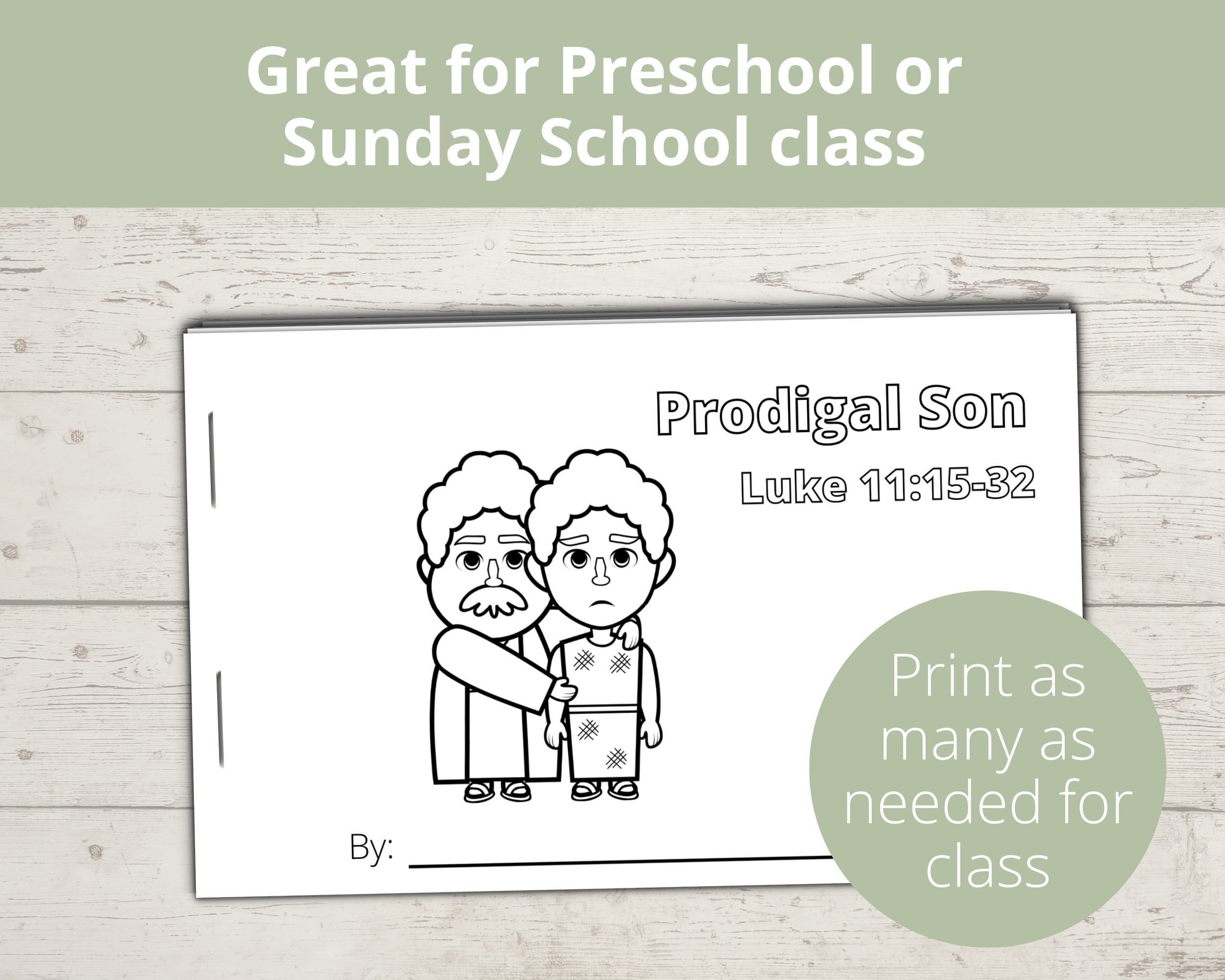 Prodigal Son Craft, Parables of Jesus Printable, Prodigal Son Parable ...