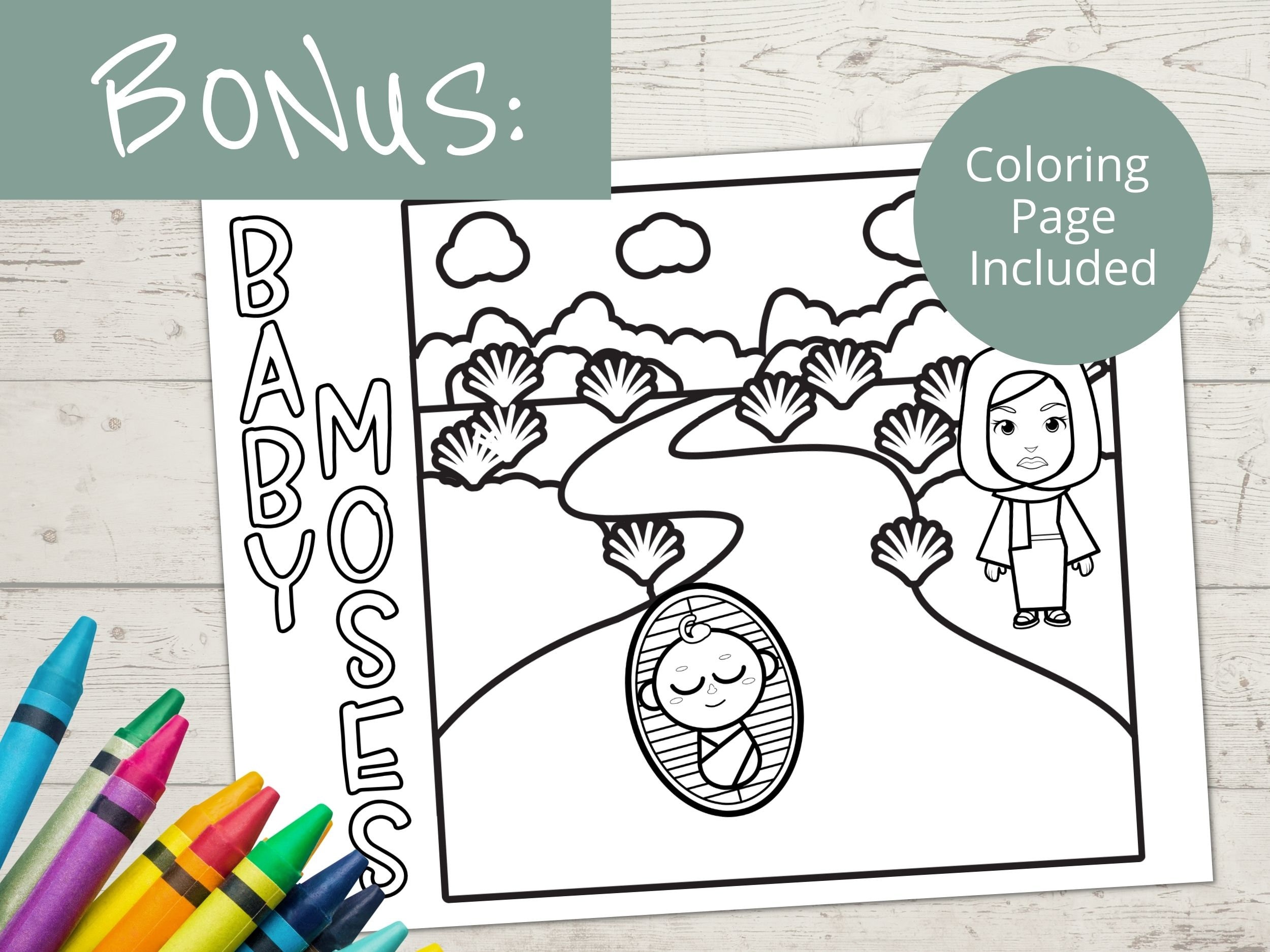 Baby Moses Craft, Sunday School Activities, Bible Placemat, Bible ...