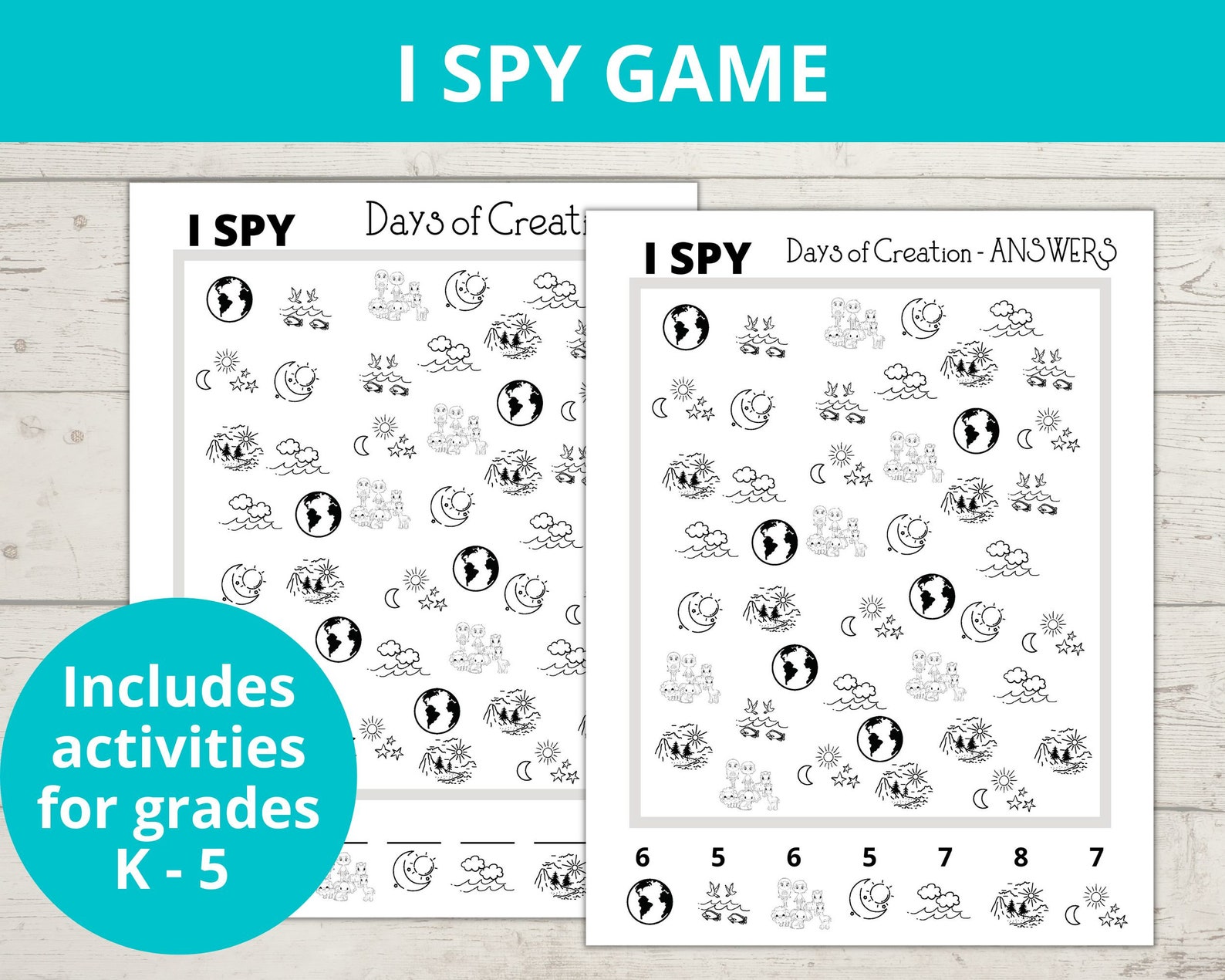 Days of Creation Bible Story Activities, Sunday School Craft, Activity ...