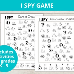 Days of Creation Bible Story Activities, Sunday School Craft, Activity ...