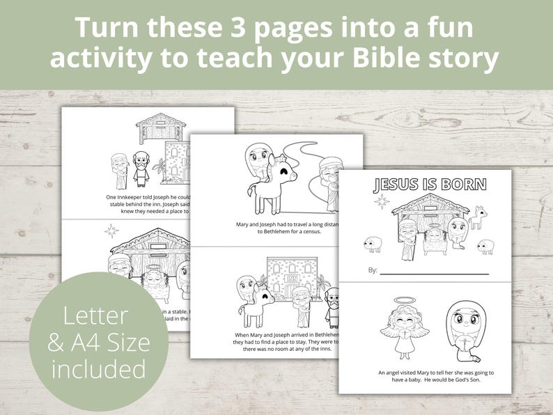 Jesus is Born, Christmas Nativity, Birth of Jesus, Preschool Bible ...