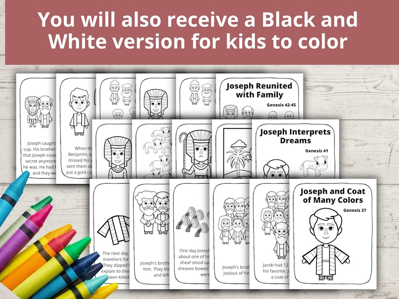 Joseph Coat of Many Colors, Bible Story Poster, Morning Basket, Church ...