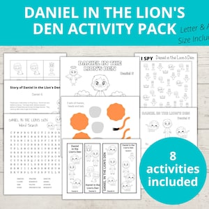 Daniel in the Lion's Den, Bible Story Activities, Sunday School Crafts ...