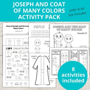 Joseph Coat of Many Colors, Bible Story Activities, Sunday School Craft ...