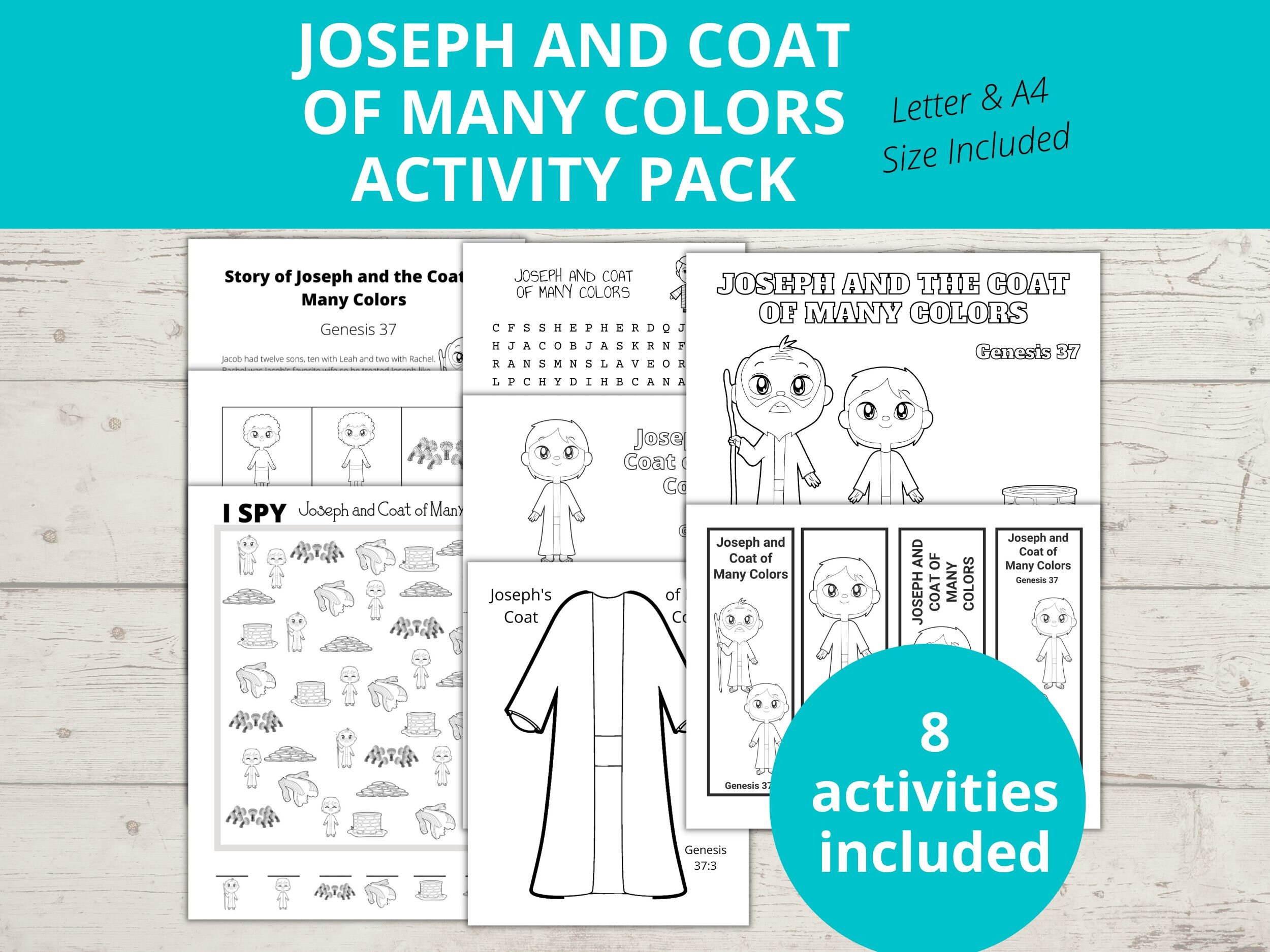 Joseph Coat of Many Colors, Bible Story Activities, Sunday School Craft ...