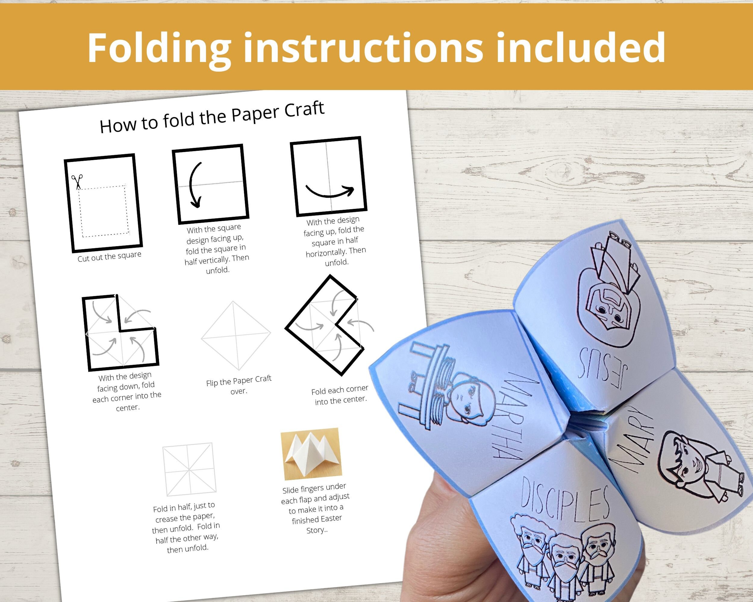 Mary and Martha, Fortune Teller, Cootie Catcher, Martha and Mary, Bible ...