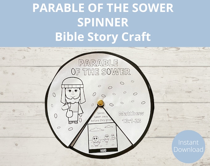 Parable of the Sower, Printable Bible Coloring Wheel, Sunday School ...