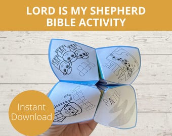 Psalm 23 Worksheet | Homeschool | Bible Lesson | Sunday School | I AM ...