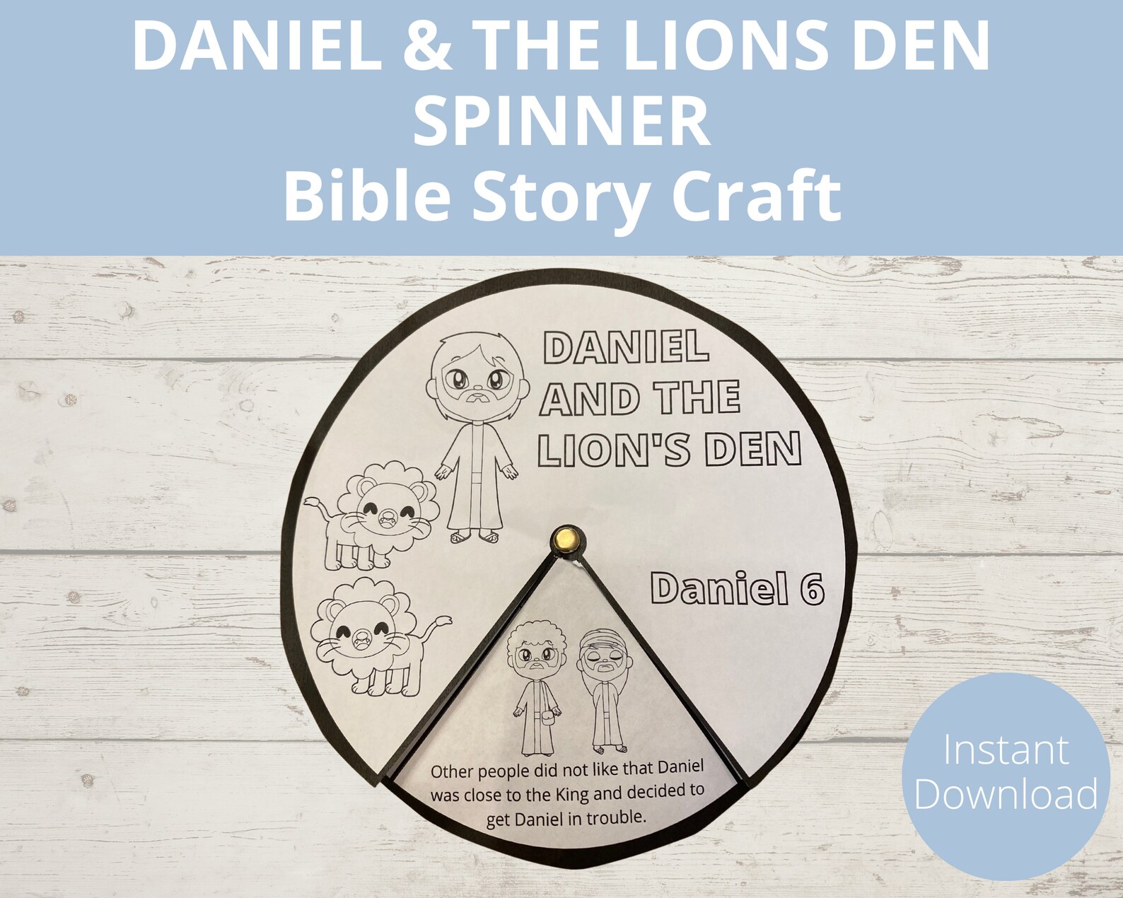 Daniel and the Lions Den Bible Story, Sunday School Craft, Vacation ...