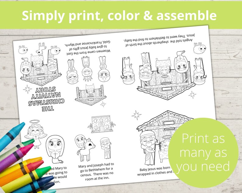 Christmas Nativity Craft for Kids, Sunday School Craft, Baby Jesus Born ...