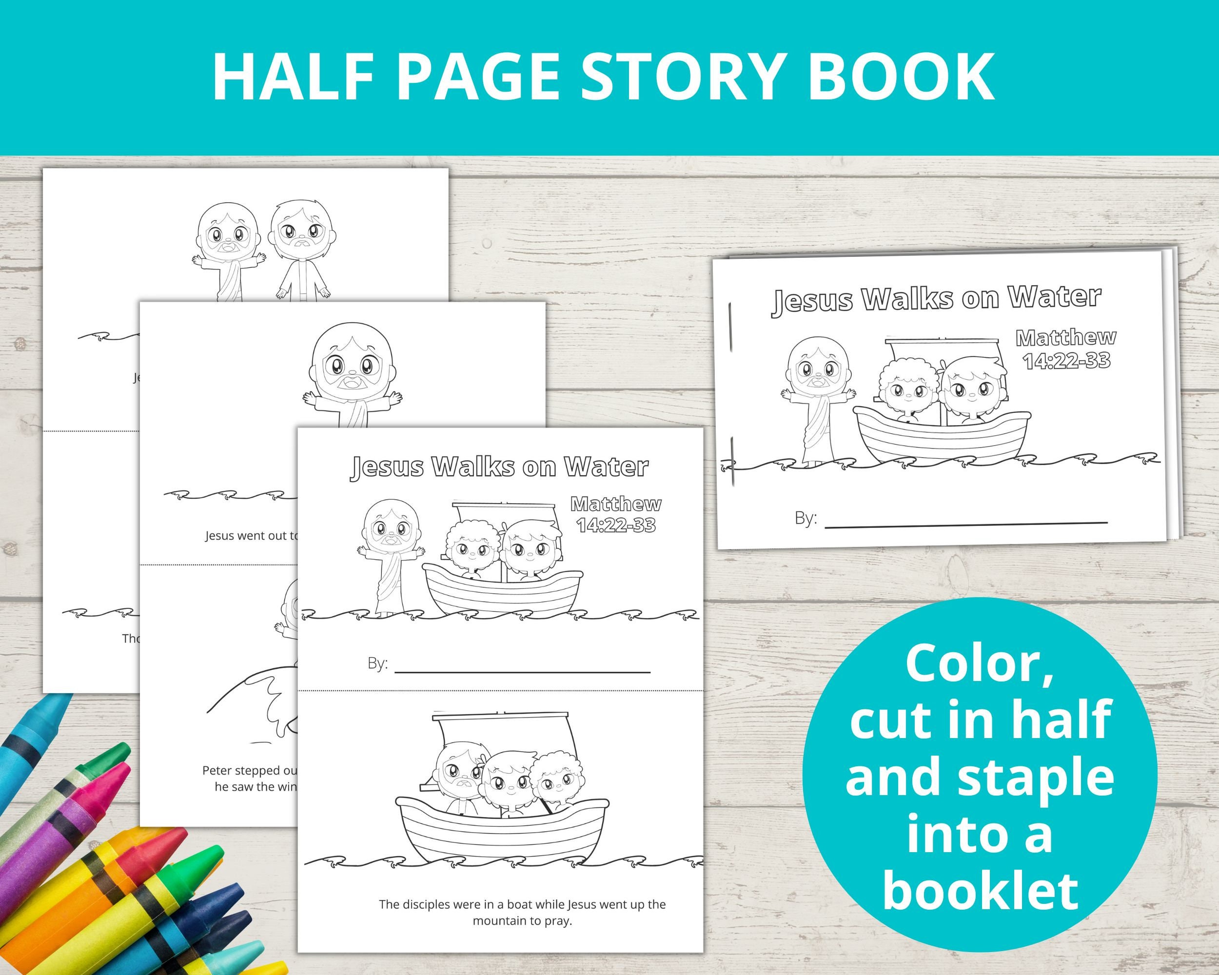 Jesus Walks on Water, Bible Story Craft, Sunday School Lesson, Activity ...