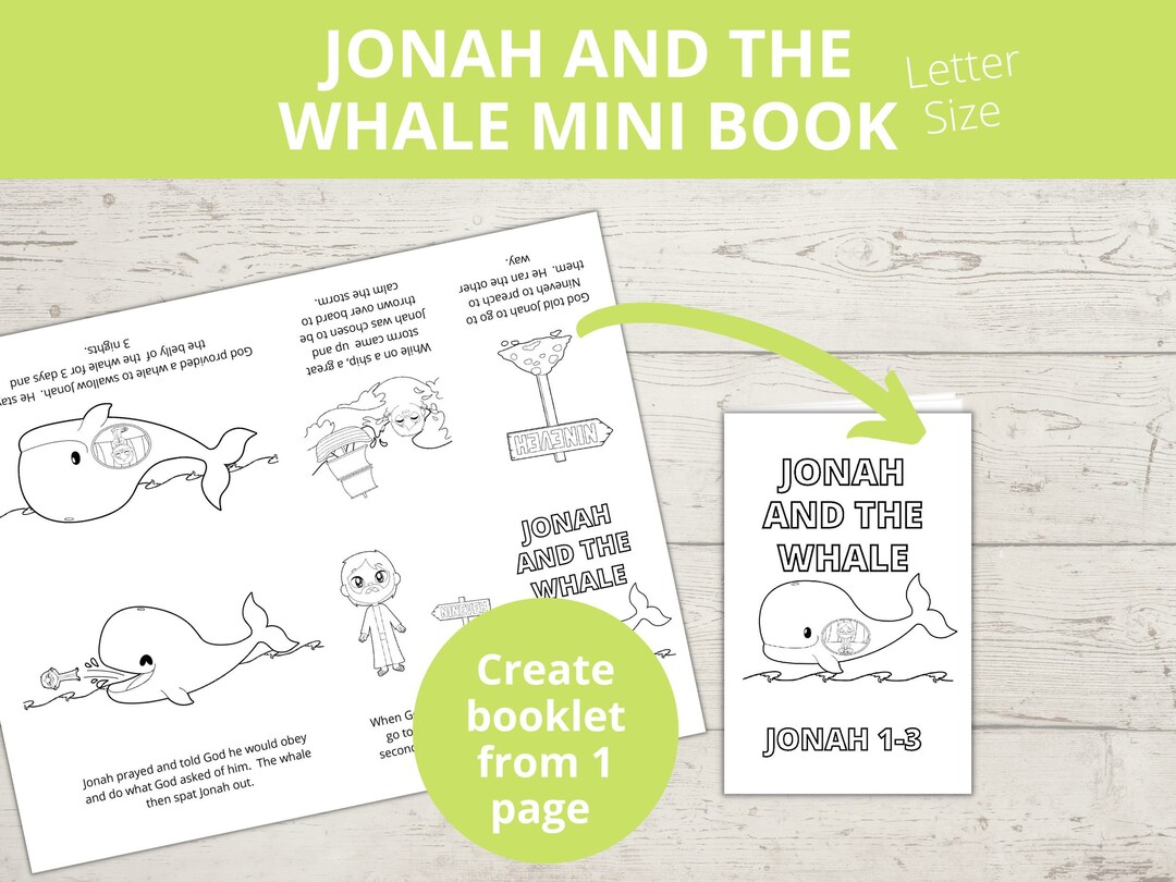 Jonah and the Whale Sunday School Craft, Old Testament Bible Story ...