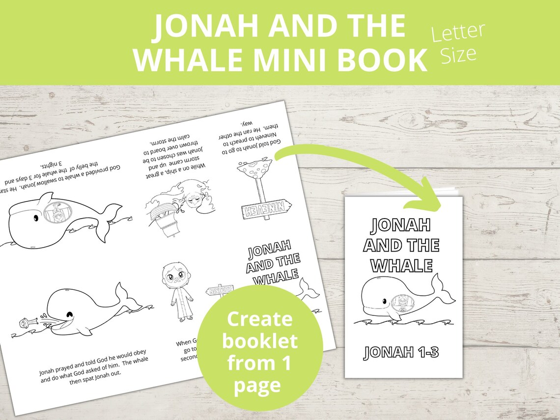 Jonah and the Whale Sunday School Craft, Old Testament Bible Story ...