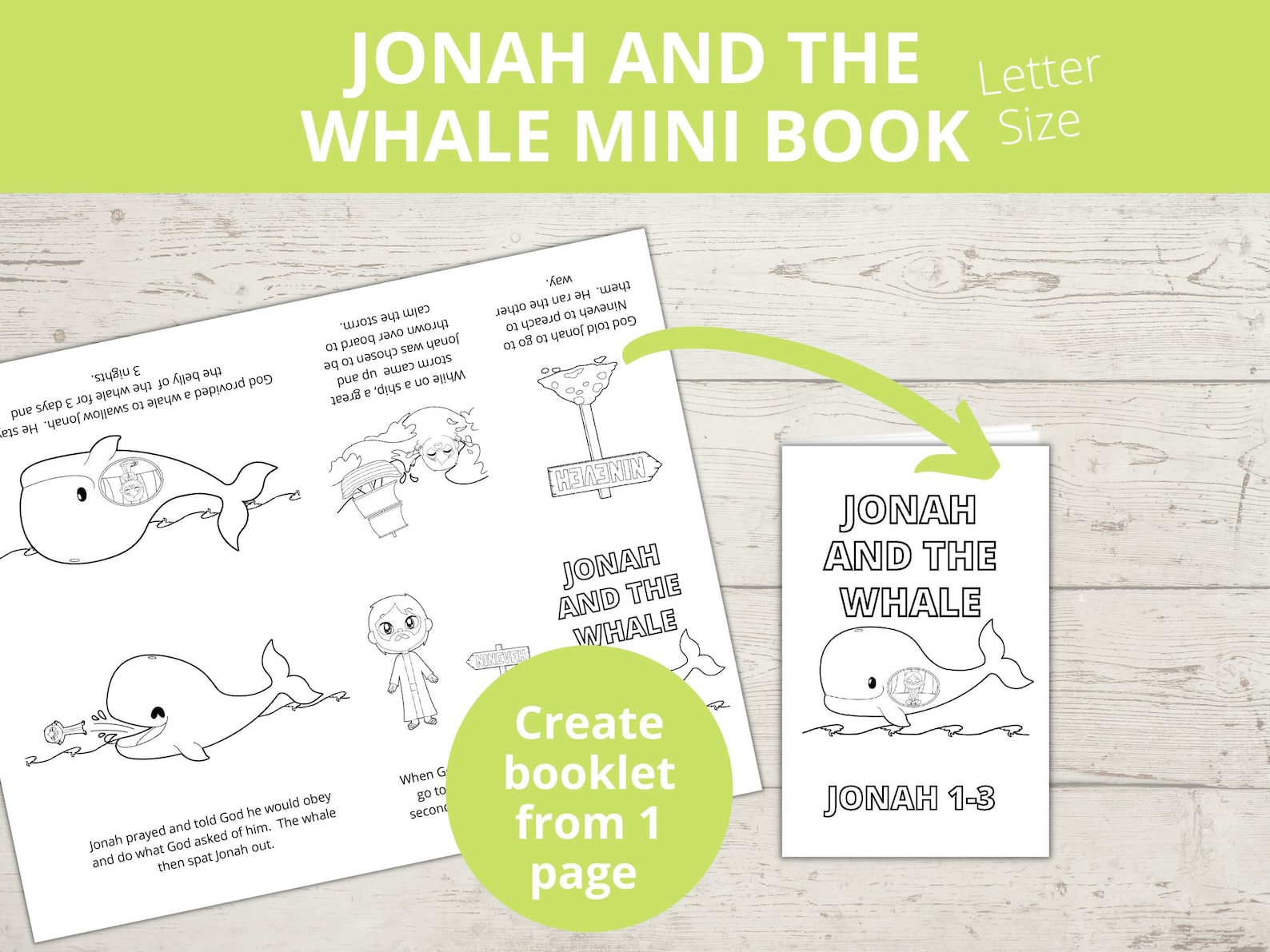 Jonah and the Whale Sunday School Craft, Old Testament Bible Story ...