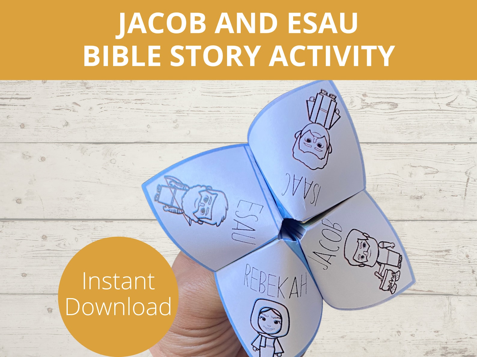 Jacob and Esau Craft, Fortune Teller, Cootie Catcher, Sunday School ...