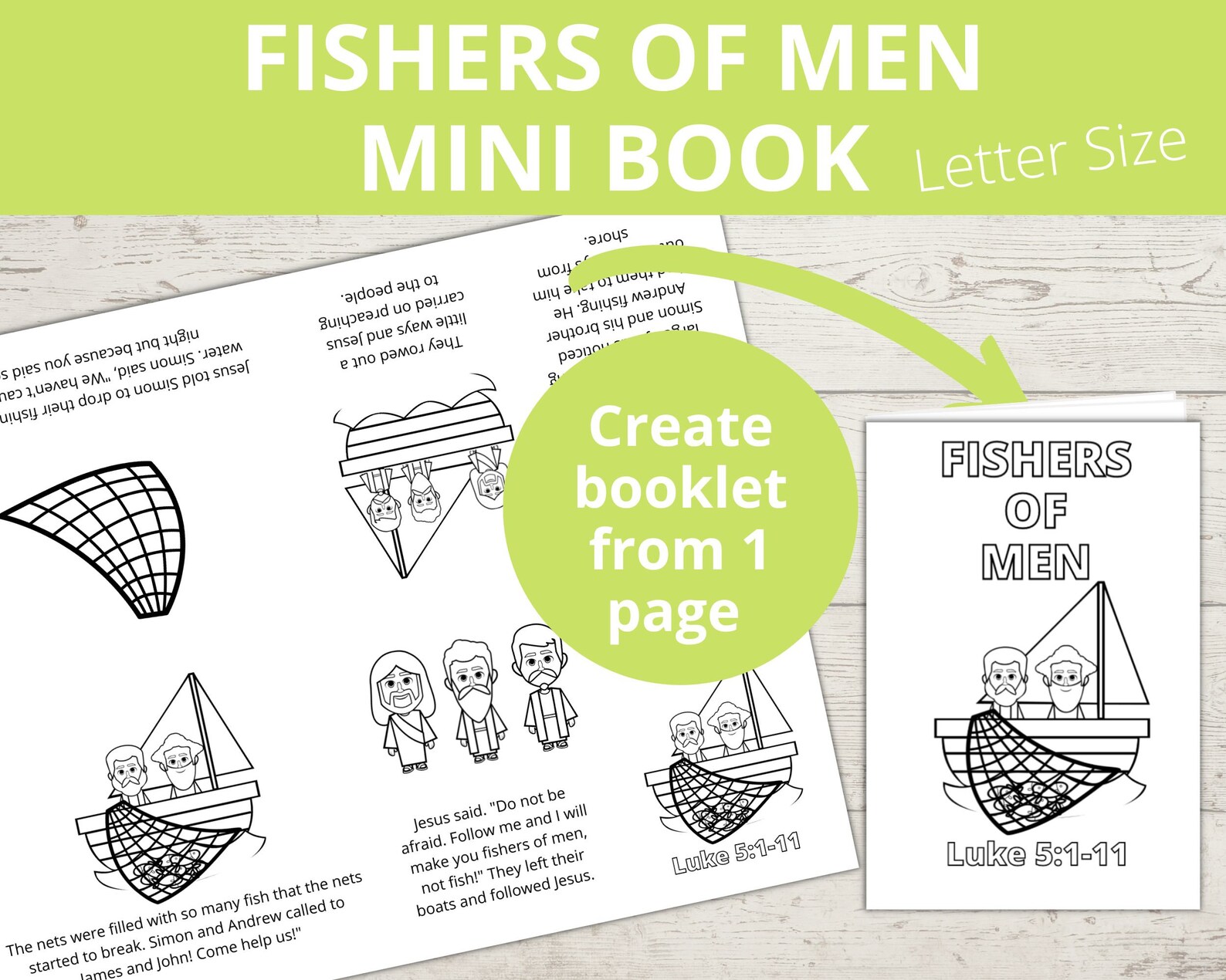 Fishers of Men Sunday School Craft Miracle of Jesus Jesus - Etsy