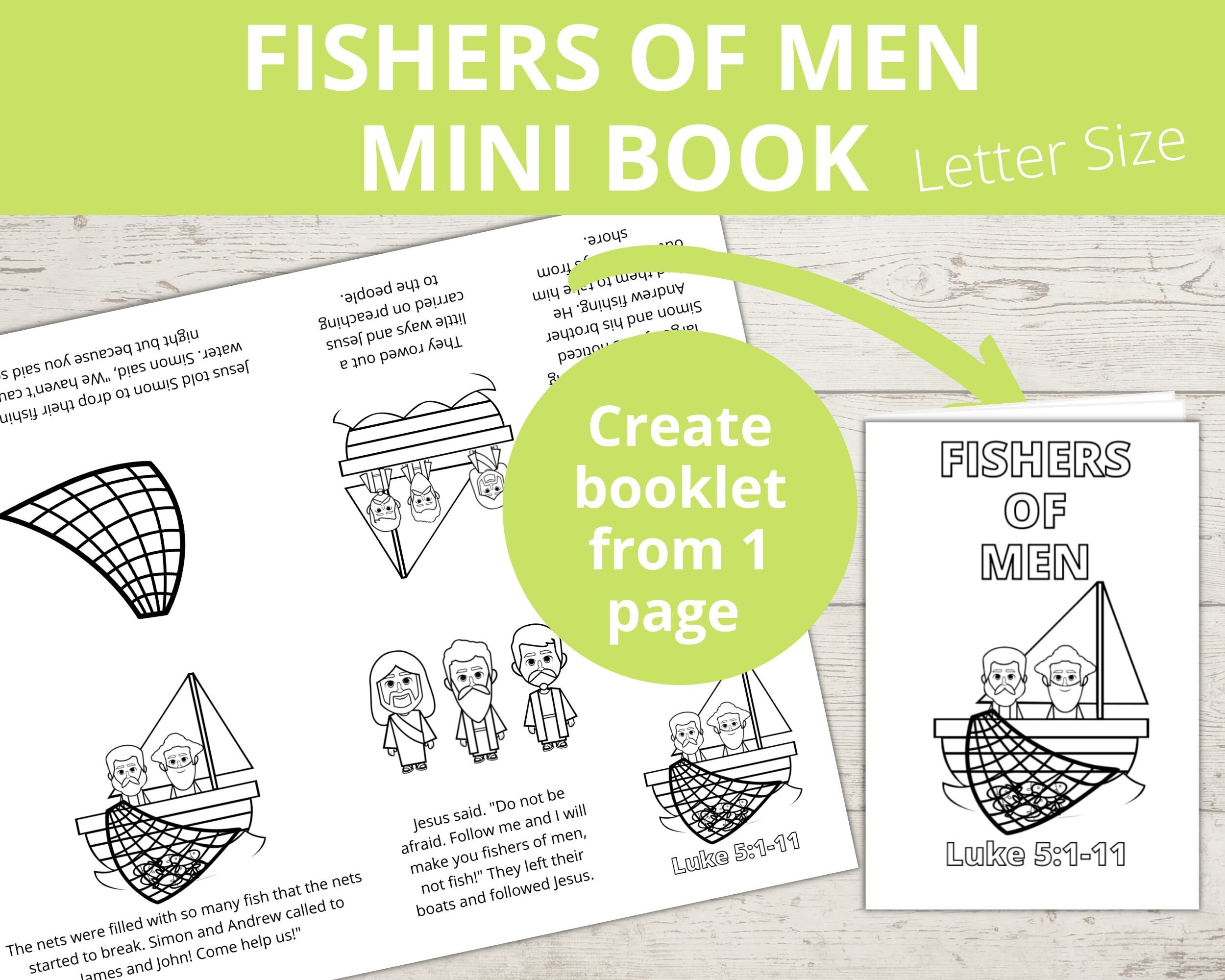 Fishers of Men Sunday School Craft Miracle of Jesus Jesus - Etsy