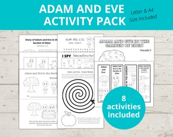 Adam and Eve Sunday School Craft, Bible Story Activities for Kids ...