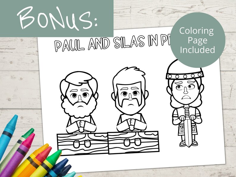 Paul and Silas, Bible Activity, Paul and Silas in Jail, Church Kids ...