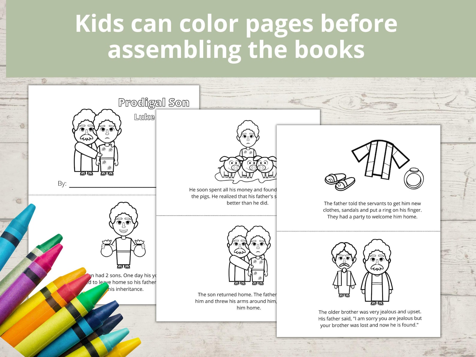 Prodigal Son Craft, Parables of Jesus Printable, Prodigal Son Parable ...