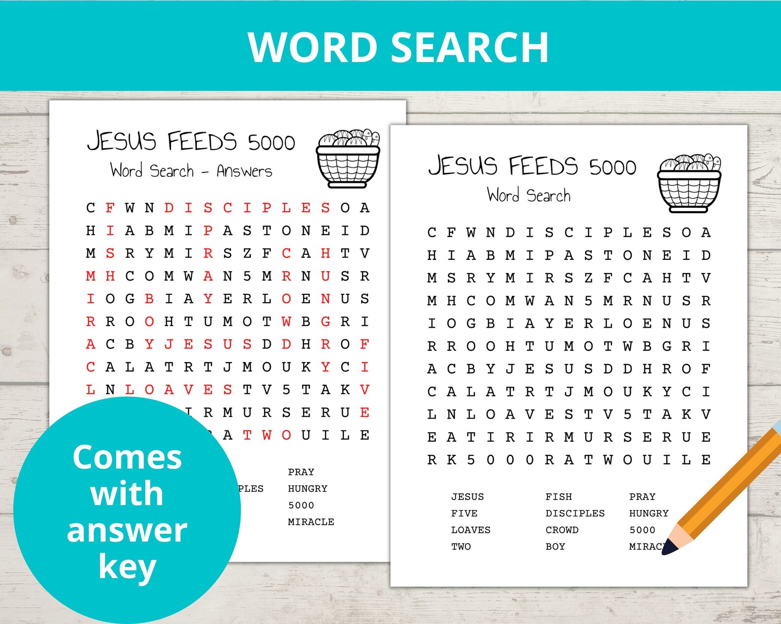 Jesus Feeds 5000 Bible Story Activities, Sunday School Craft, Activity ...