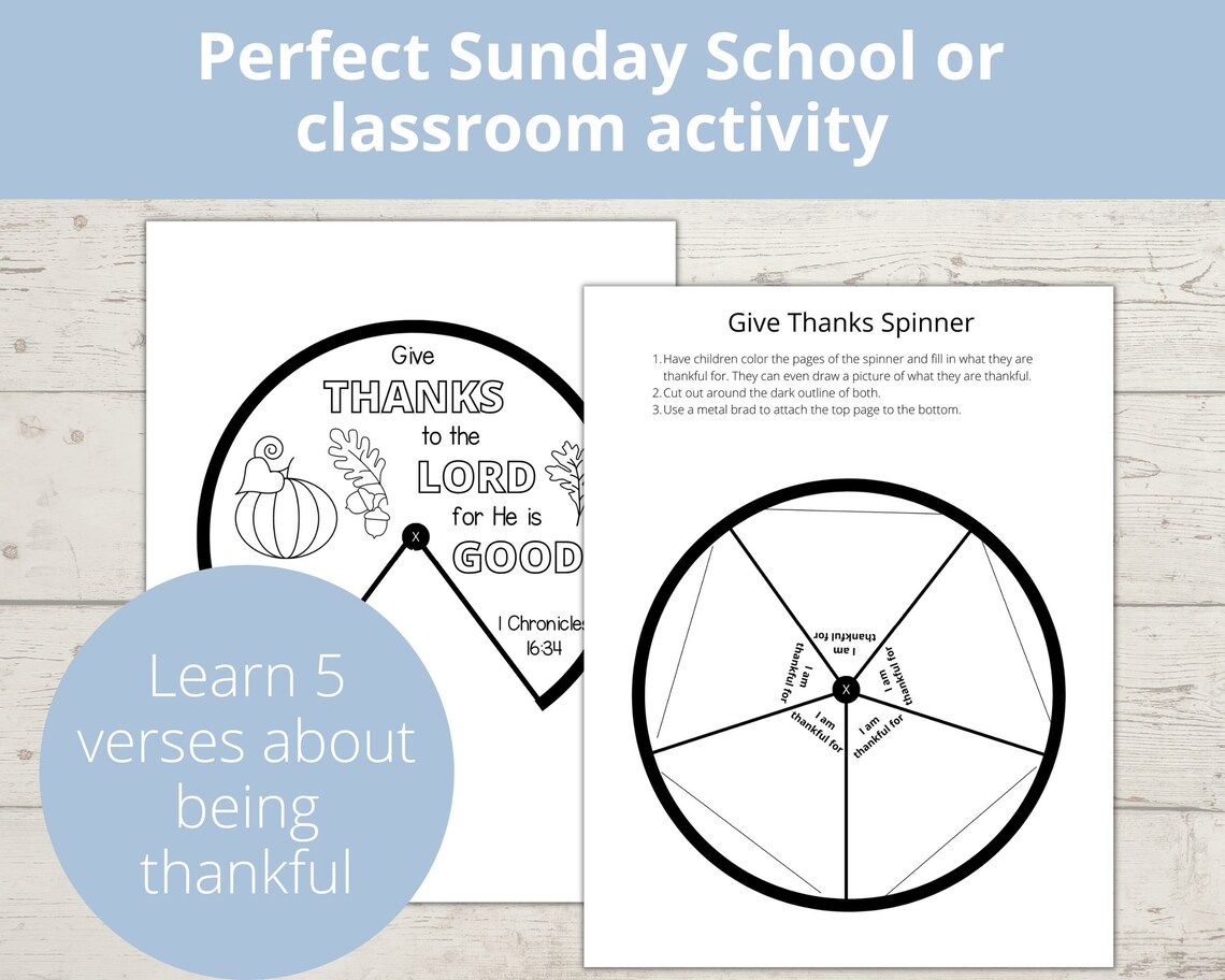 I Am Thankful for Printable, Give Thanks to the Lord, Thanksgiving ...