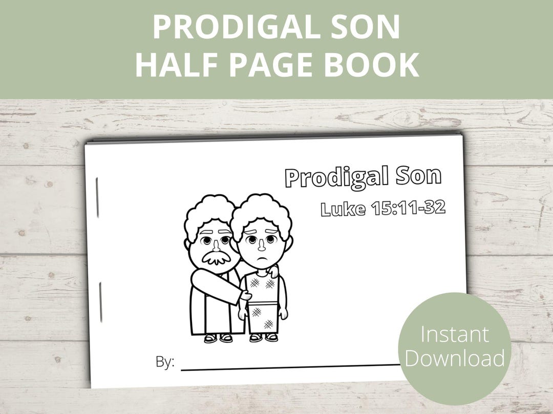 Prodigal Son Craft, Parables of Jesus Printable, Prodigal Son Parable ...
