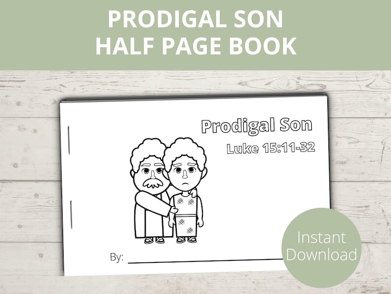 Prodigal Son Craft, Parables of Jesus Printable, Prodigal Son Parable ...