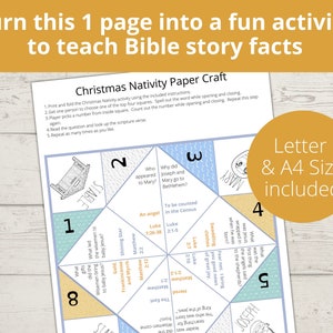 Christmas Nativity Craft, Sunday School Craft Christmas, Christmas ...