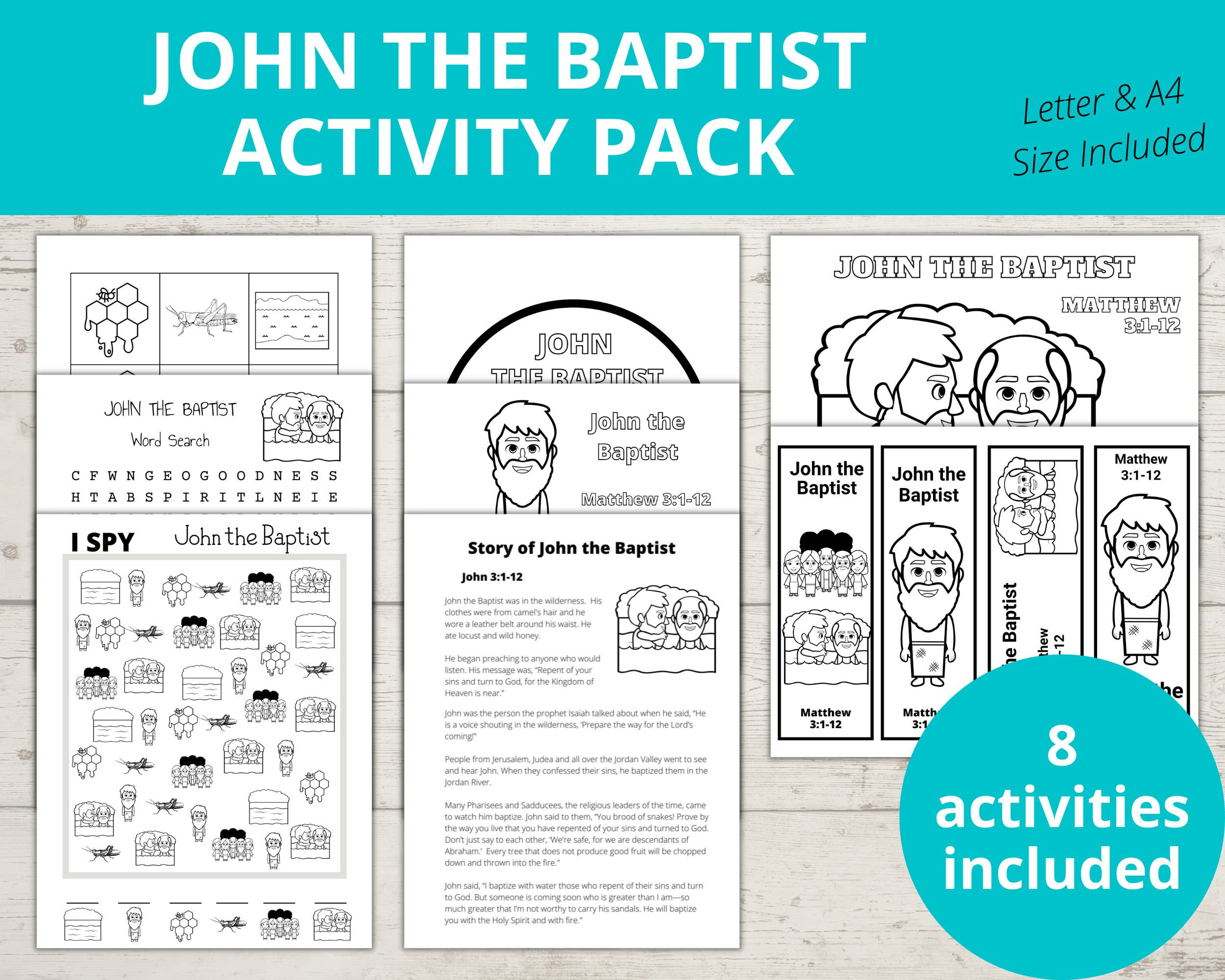 John The Baptist Word Search