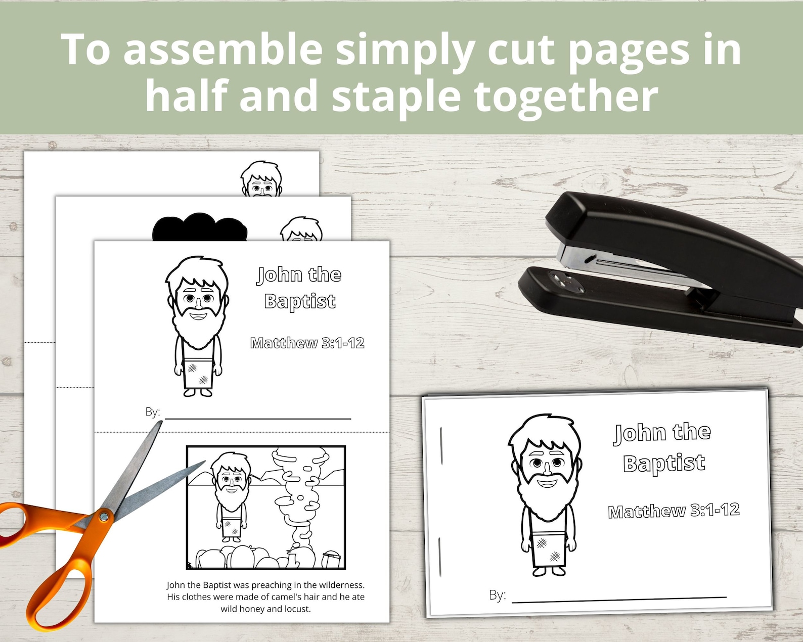 John the Baptist Craft, Sunday School Craft, John Baptist, Matthew 3 ...