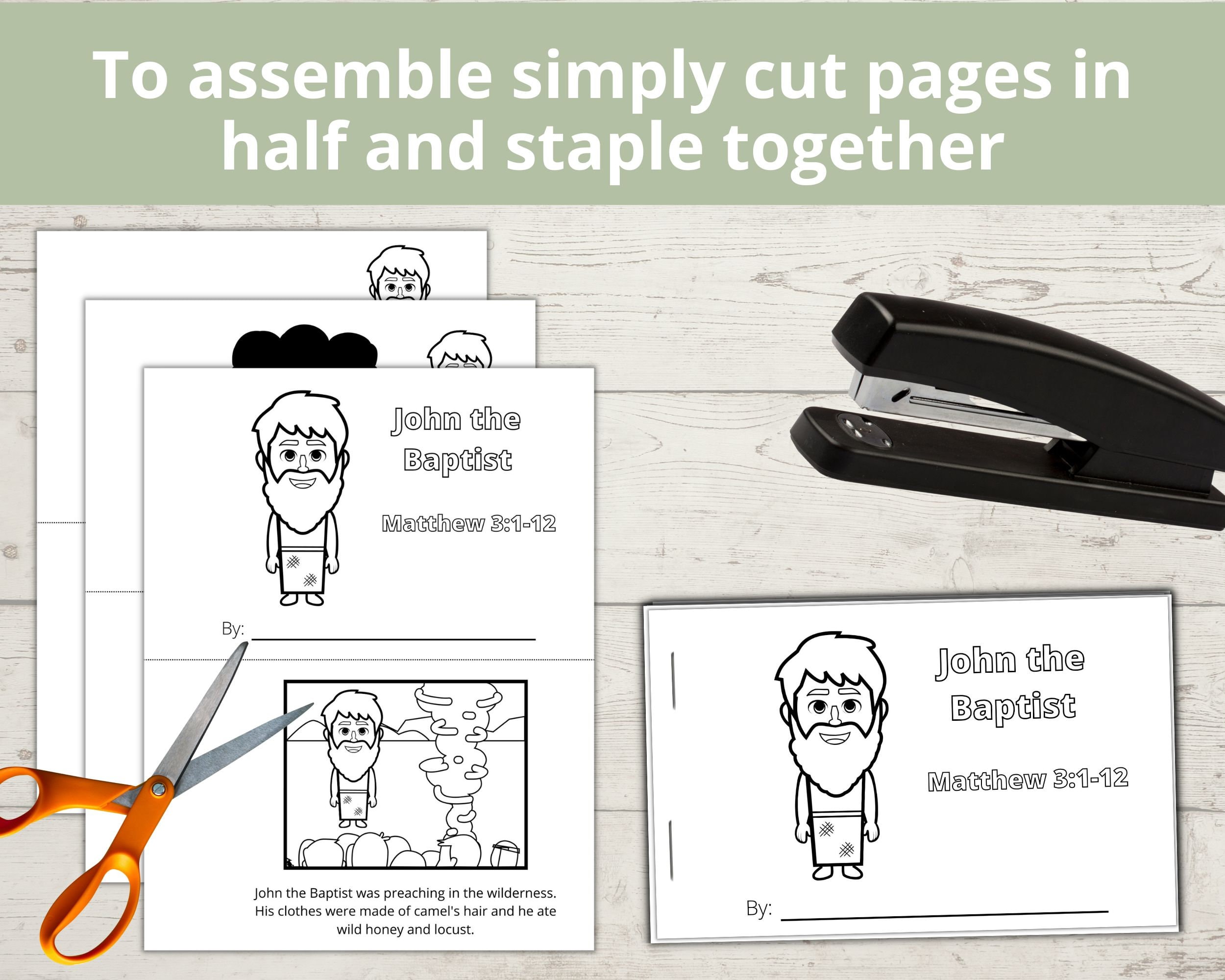 John the Baptist Craft, Sunday School Craft, John Baptist, Matthew 3 ...
