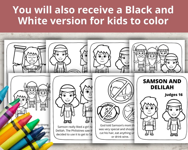 Samson and Delilah, Bible Story Lessons, Samson Bible Activities, Bible ...