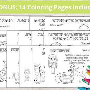 Bible Story Mini Book Bundle, Bible Story Activities, Sunday School ...