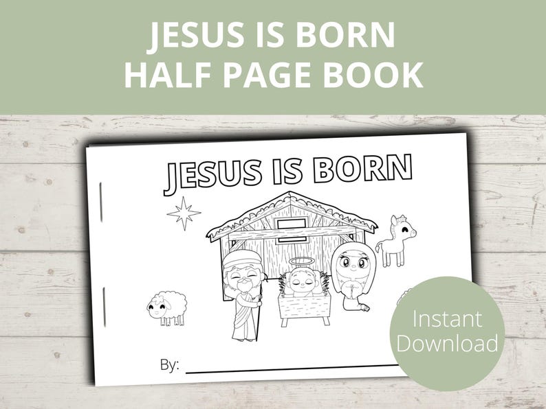 Jesus is Born, Christmas Nativity, Birth of Jesus, Preschool Bible ...