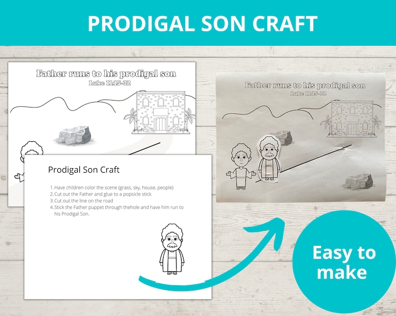 Prodigal Son Bible Story Activities Sunday School (Download Now) - Etsy