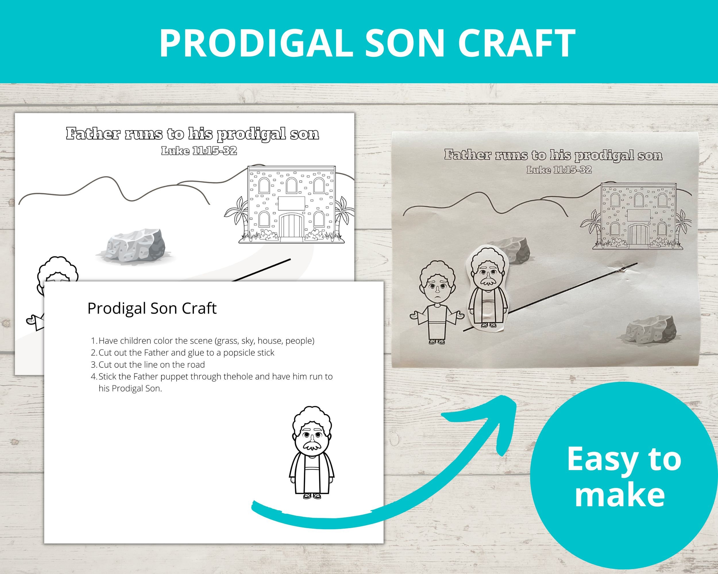 Prodigal Son Bible Story Activities, Sunday School Craft, Activity Pack ...