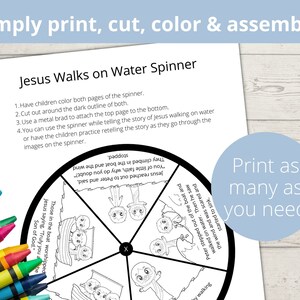 Jesus Walks on Water Sunday School Craft, Bible Story Activities ...