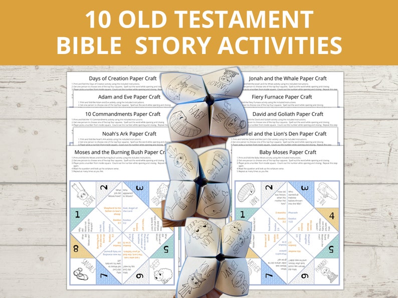 Sunday School Activities, Bible Story Craft, Fortune Teller Paper ...