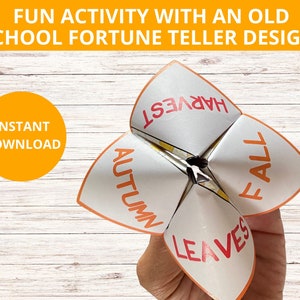 Fall Joke Teller, Fall Fortune Teller, Cootie Catcher, School Activity ...
